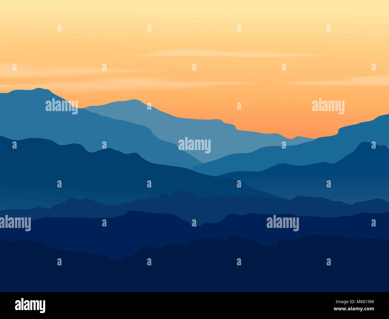 Crepuscolo del crepuscolo Immagini Vettoriali Stock - Alamy