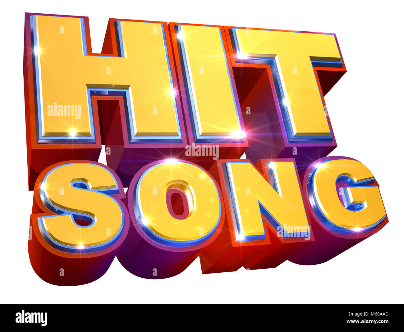 Colorati musica Hit Logo - 3d illustrazione Foto stock - Alamy
