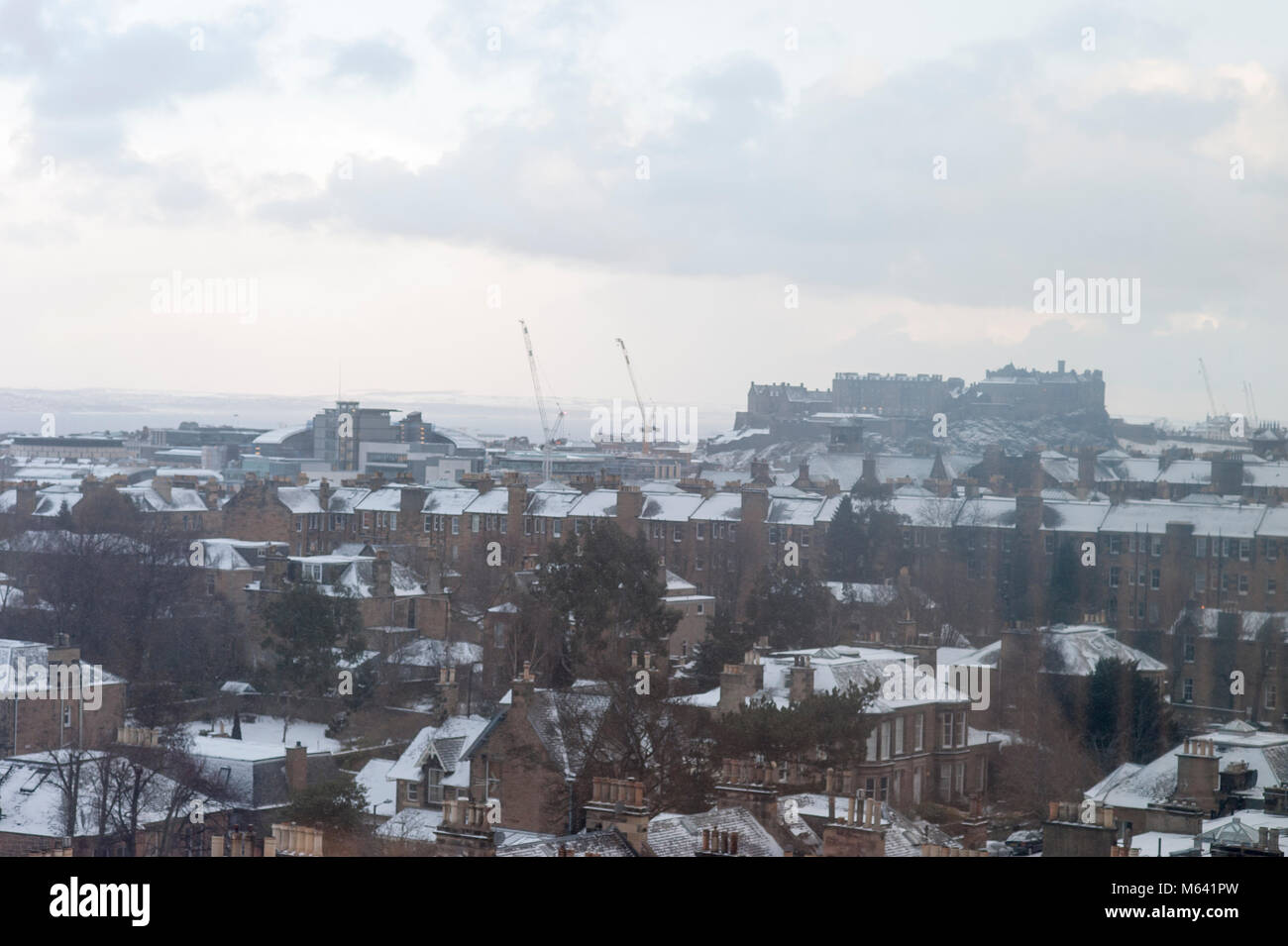 Edimburgo Scozia UK. Il 28 febbraio 2018. Regno Unito: meteo neve copre ...