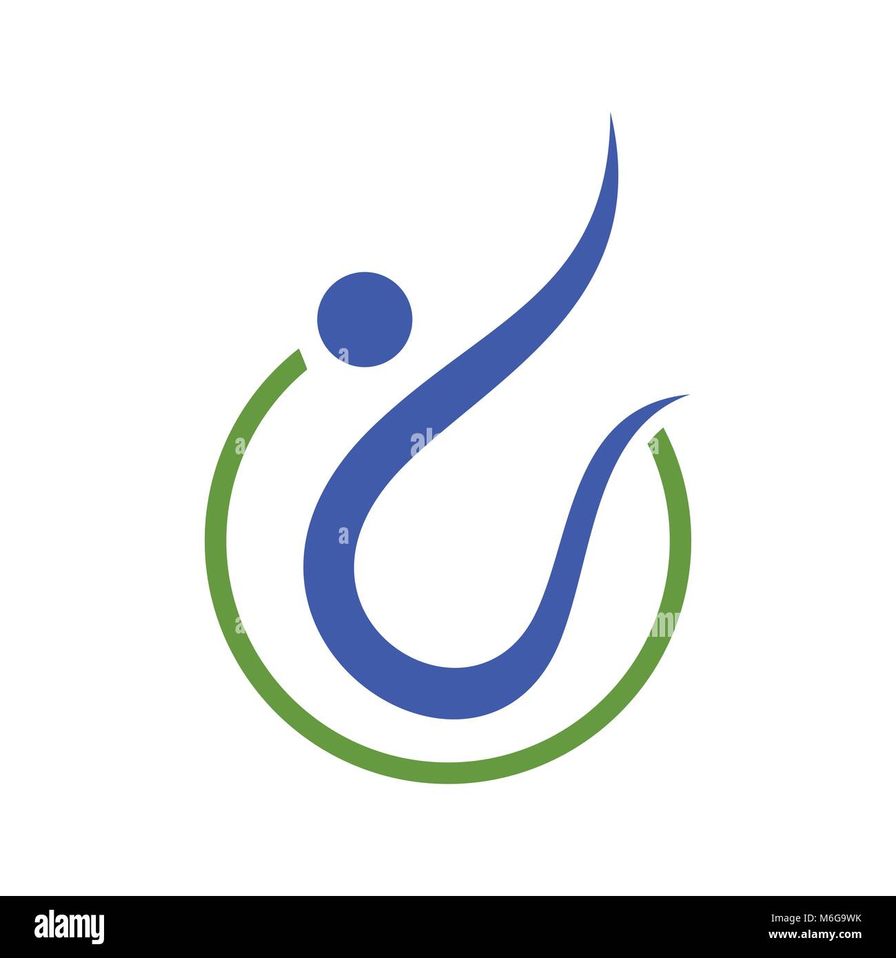 Abstract Swoosh figura sano simbolo Vector Graphic Logo Design Immagine ...