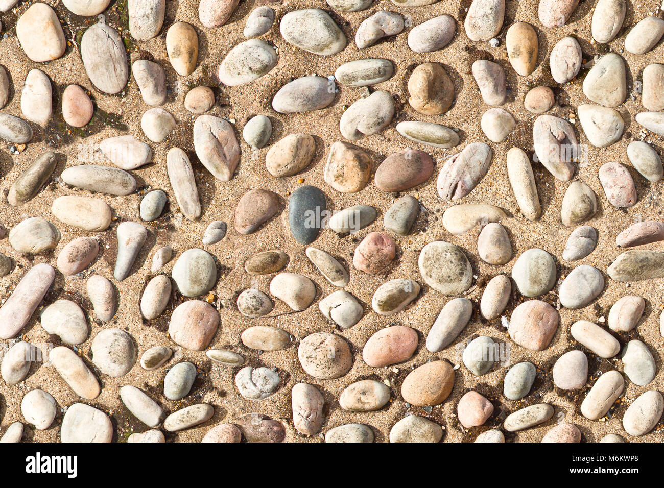Bianco pietre ghiaia su calcestruzzo texture seamless pattern infinite ...