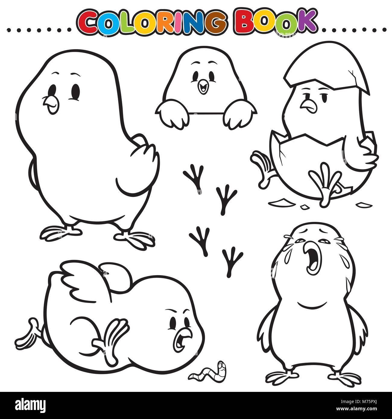 Libro da colorare pulcino immagini e fotografie stock ad alta ...