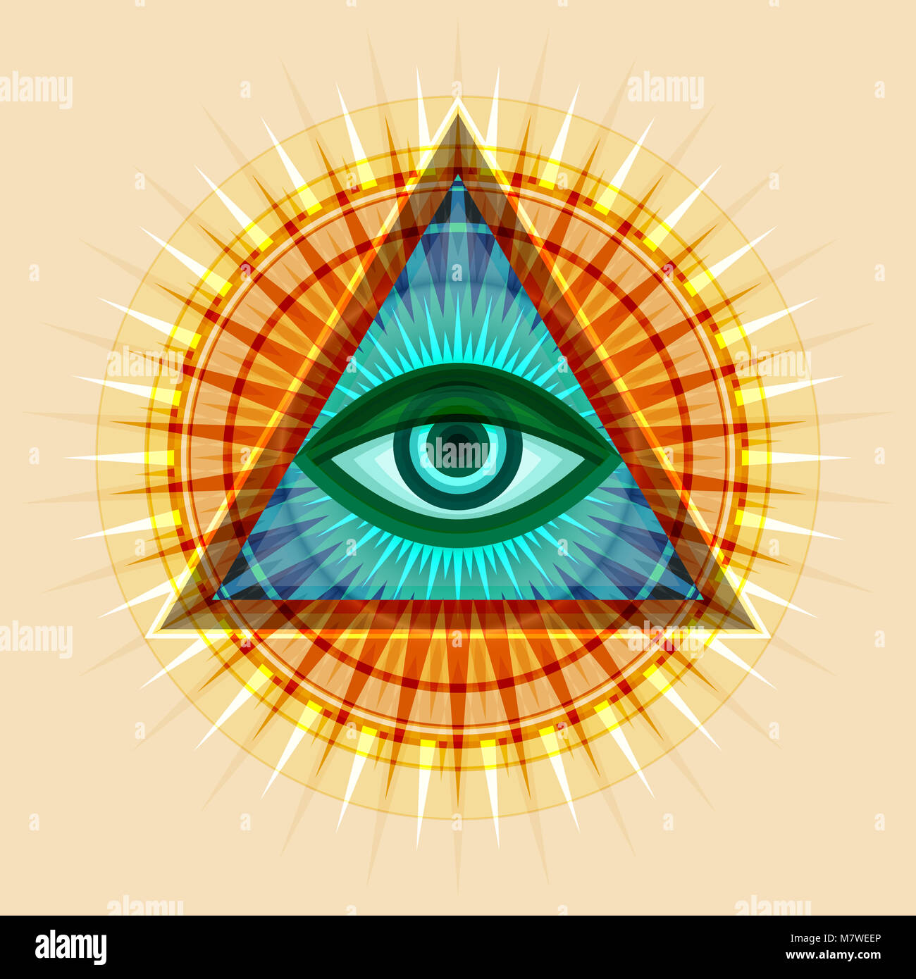 All-Seeing Eye di Dio (l'occhio della Provvidenza | occhio onnisciente ...