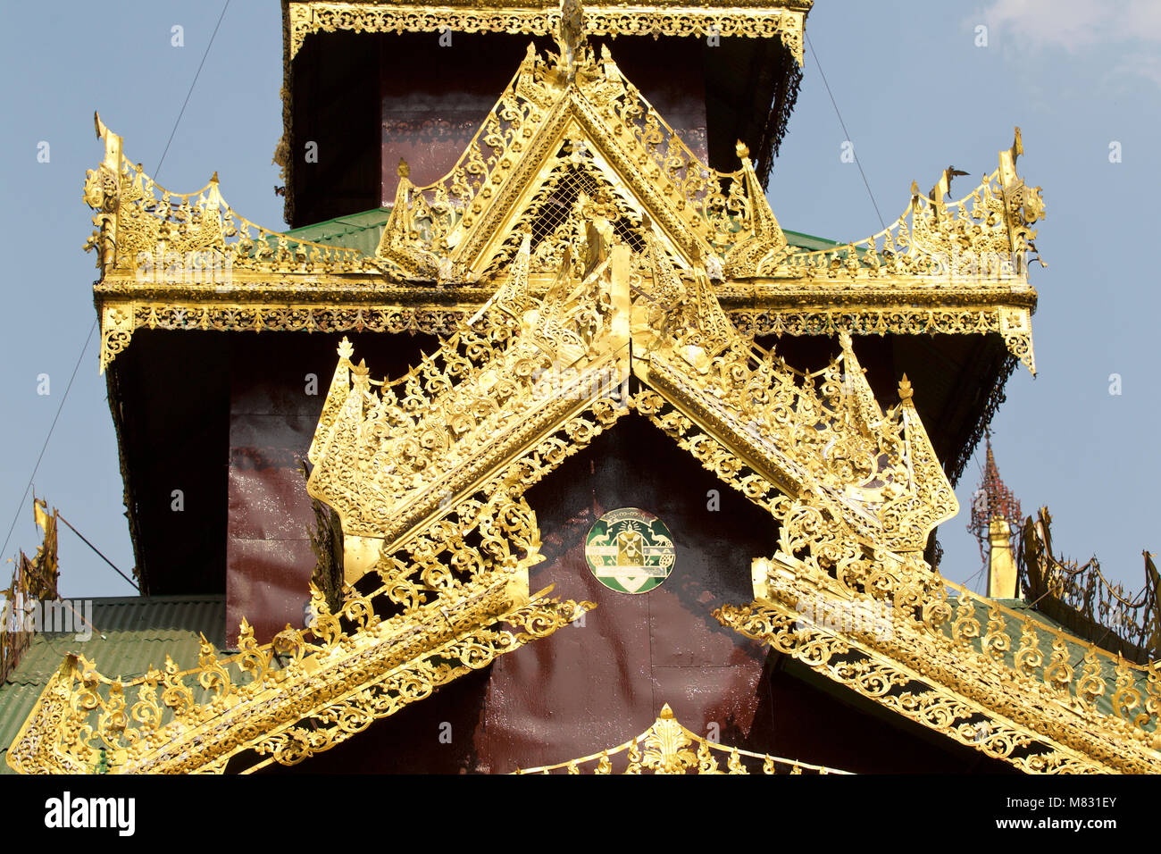 Tempio buddista complesso Shwedagon è un simbolo storico del Buddismo ...