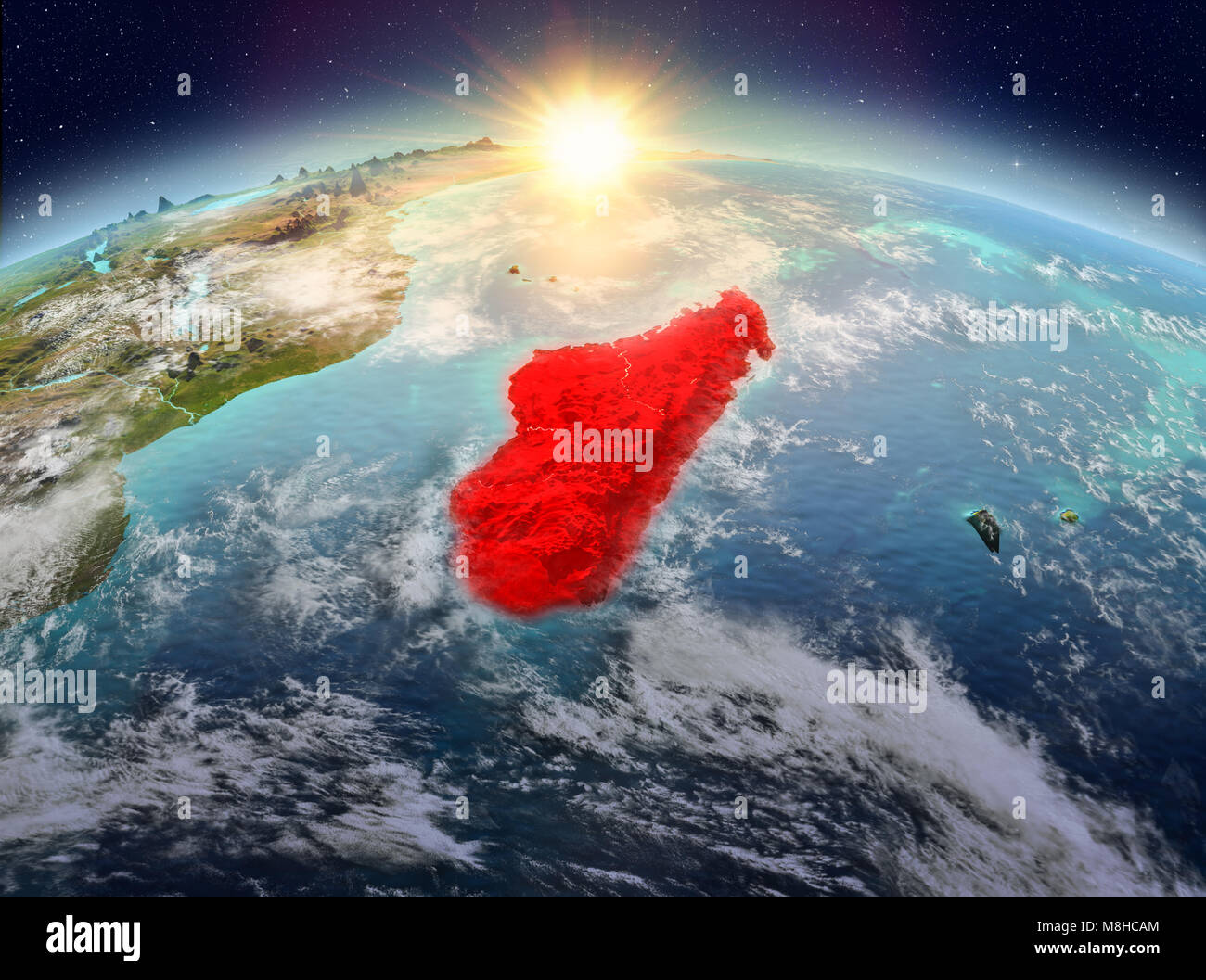 Madagascar satellite image immagini e fotografie stock ad alta ...