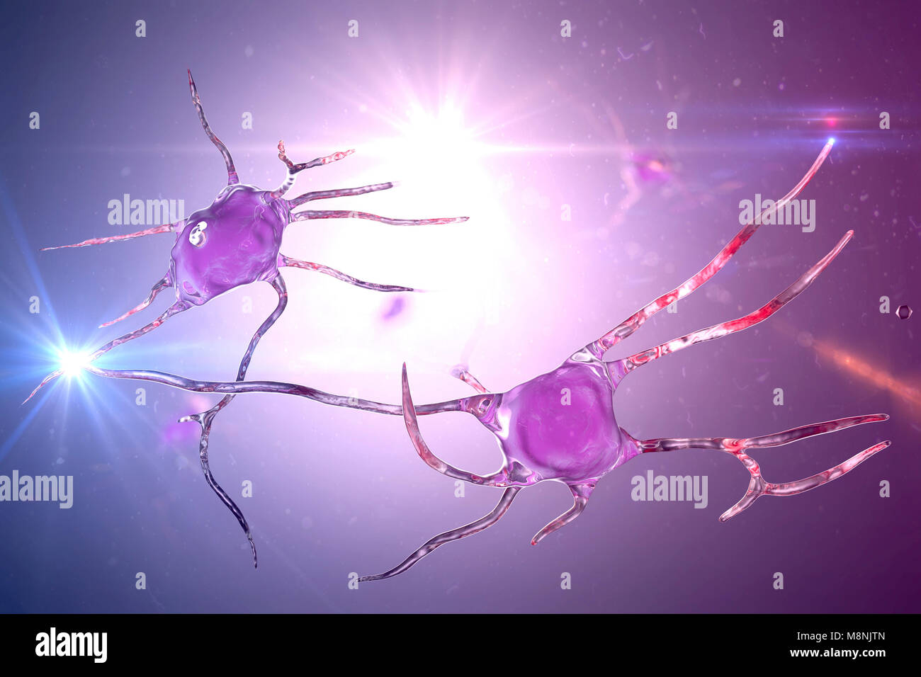 Le cellule nervose. Illustrazione del calcolatore di cellule nervose o ...