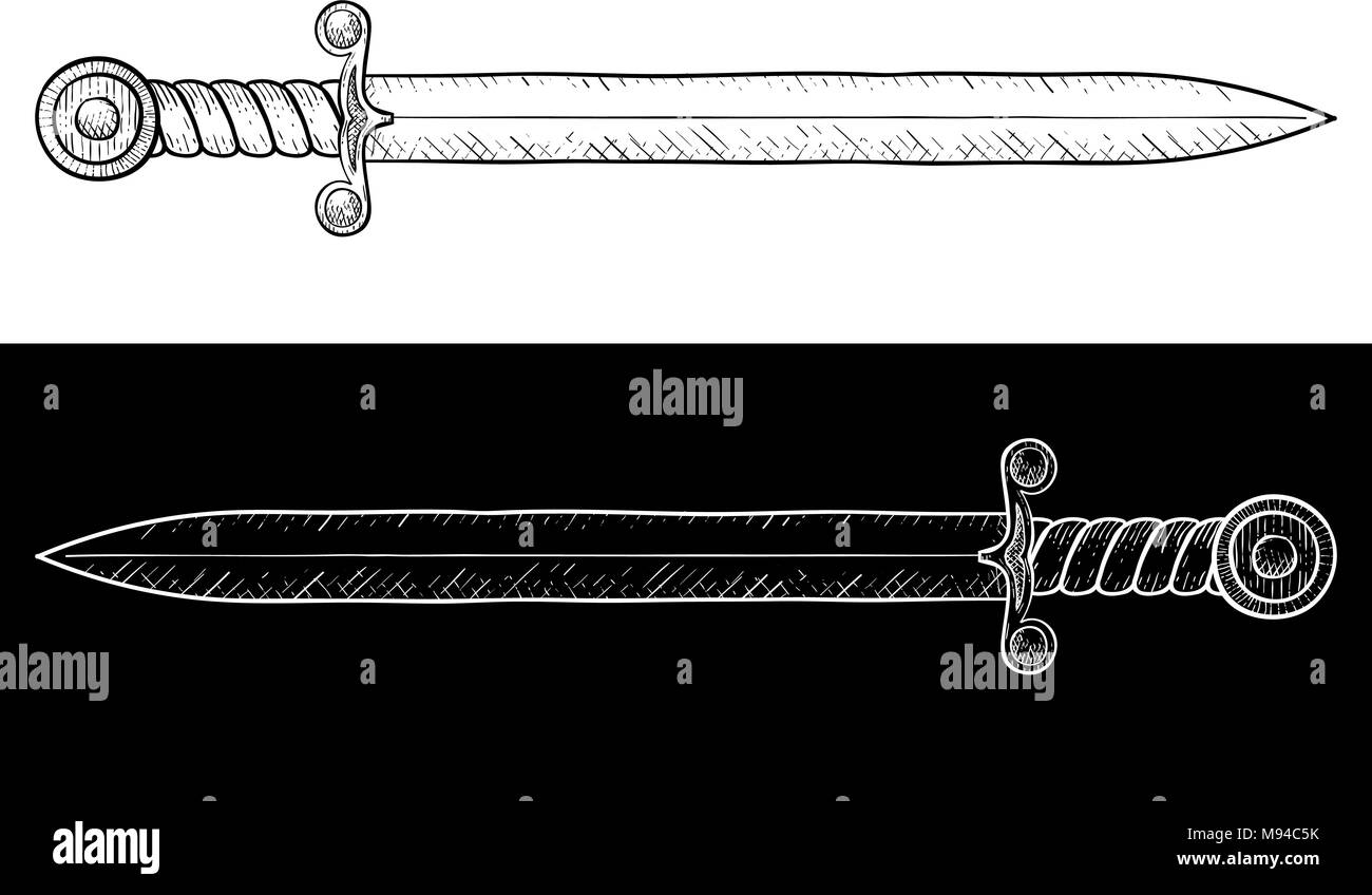 Spada da disegno Immagini Vettoriali Stock - Alamy