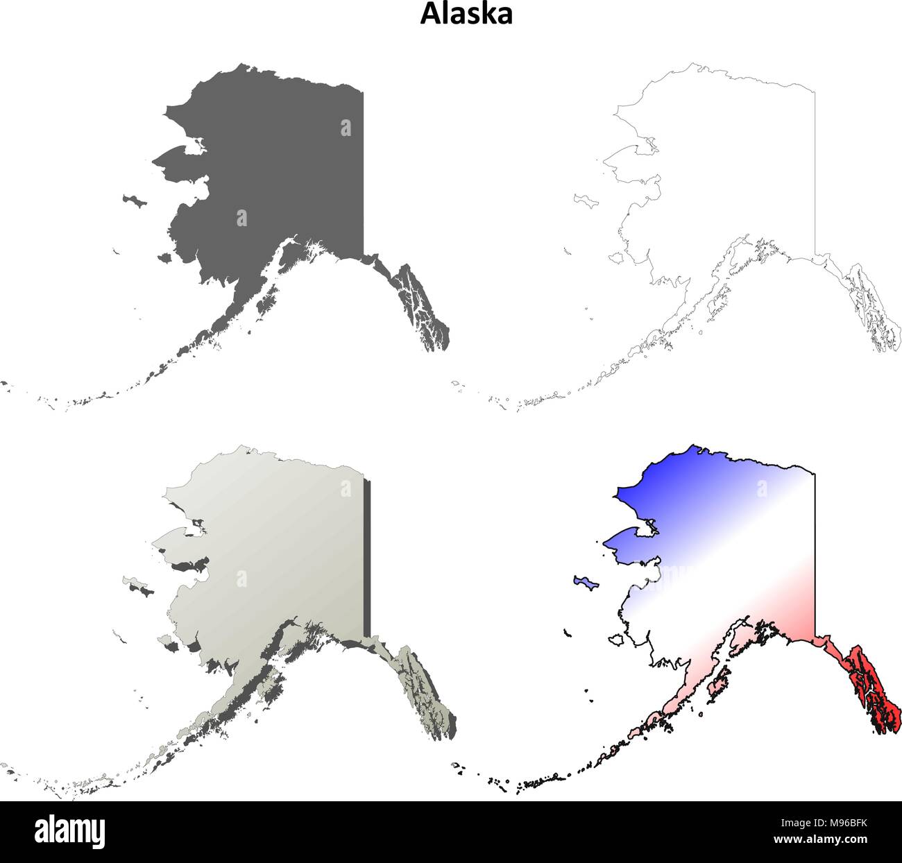 Cartina alaska Immagini e Fotos Stock - Alamy