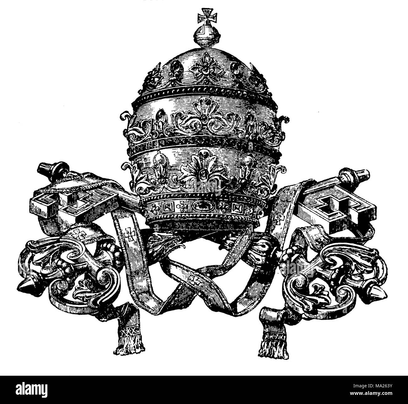 Papal crown tiara immagini e fotografie stock ad alta risoluzione - Alamy