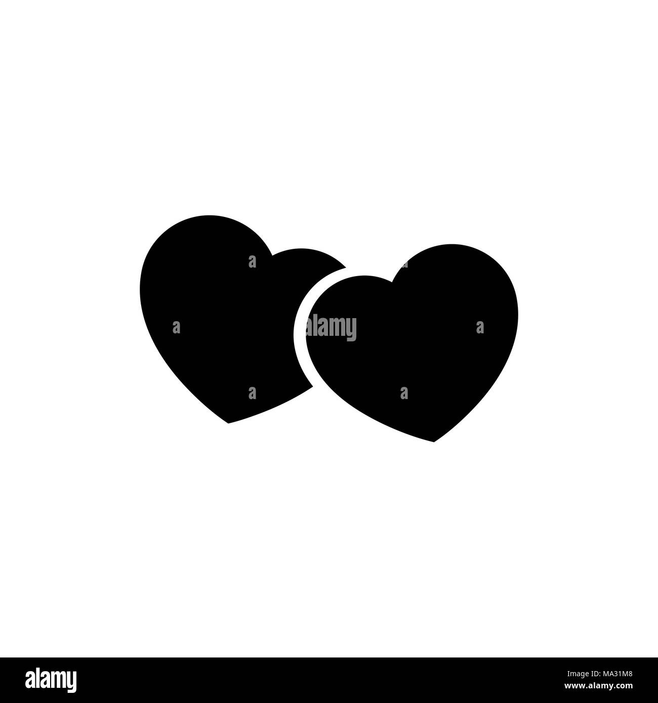 Two hearts vector vectors immagini e fotografie stock ad alta ...