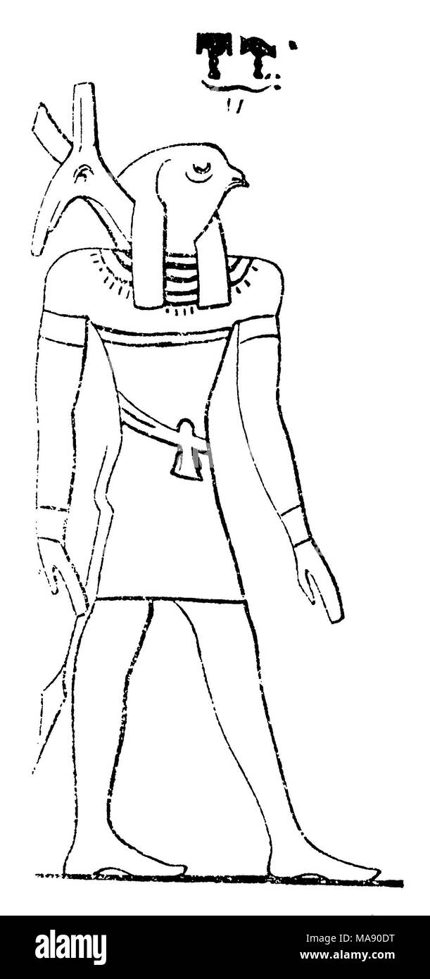 Dio con due teste: con la testa di Horus e il Seth-Typhon (Horus, Hor ...