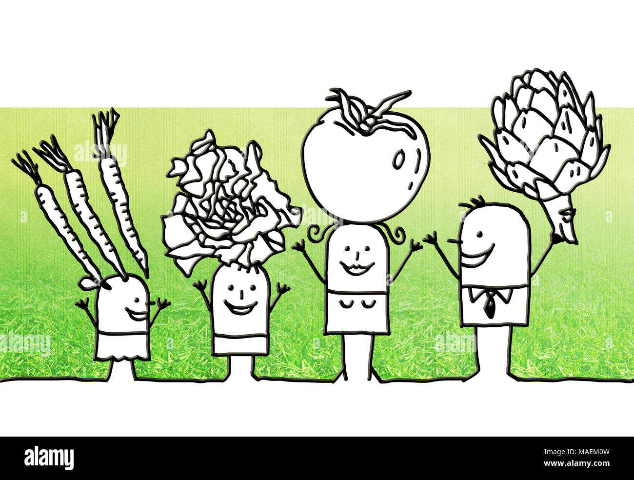 Verdure cartoon immagini e fotografie stock ad alta risoluzione - Alamy