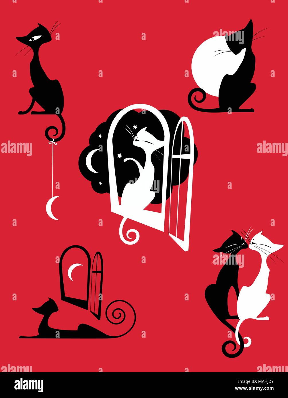 Code di gatti Immagini Vettoriali Stock - Alamy