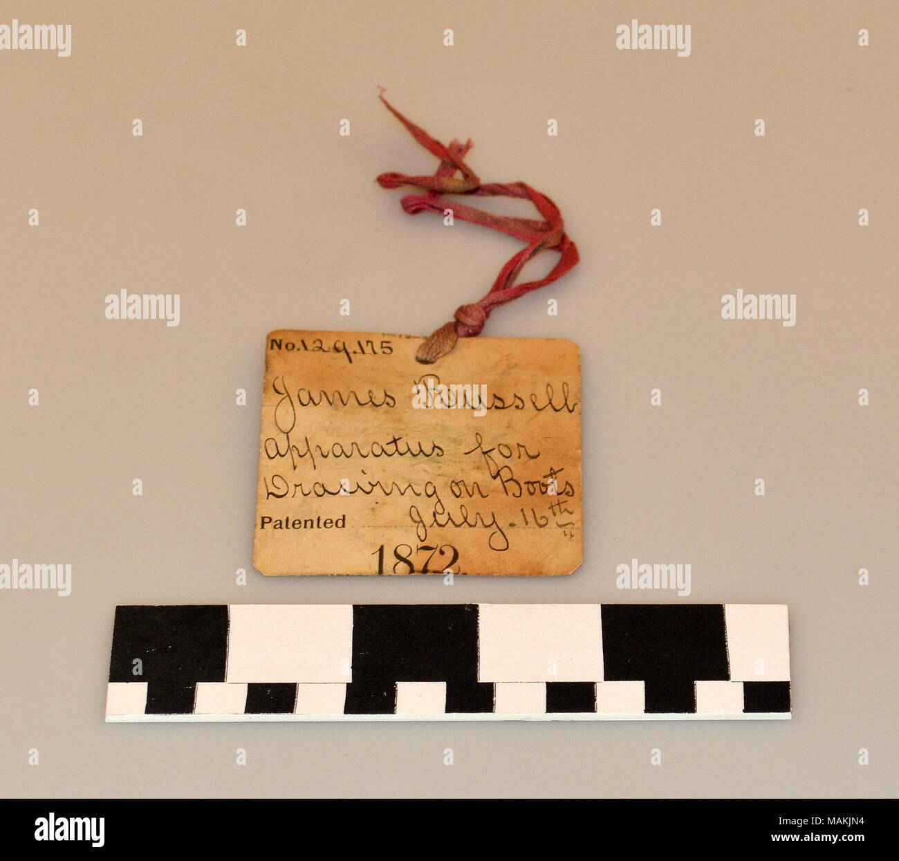 Modello di domanda di brevetto (brevetto n. 129,175) di un apparato per ...