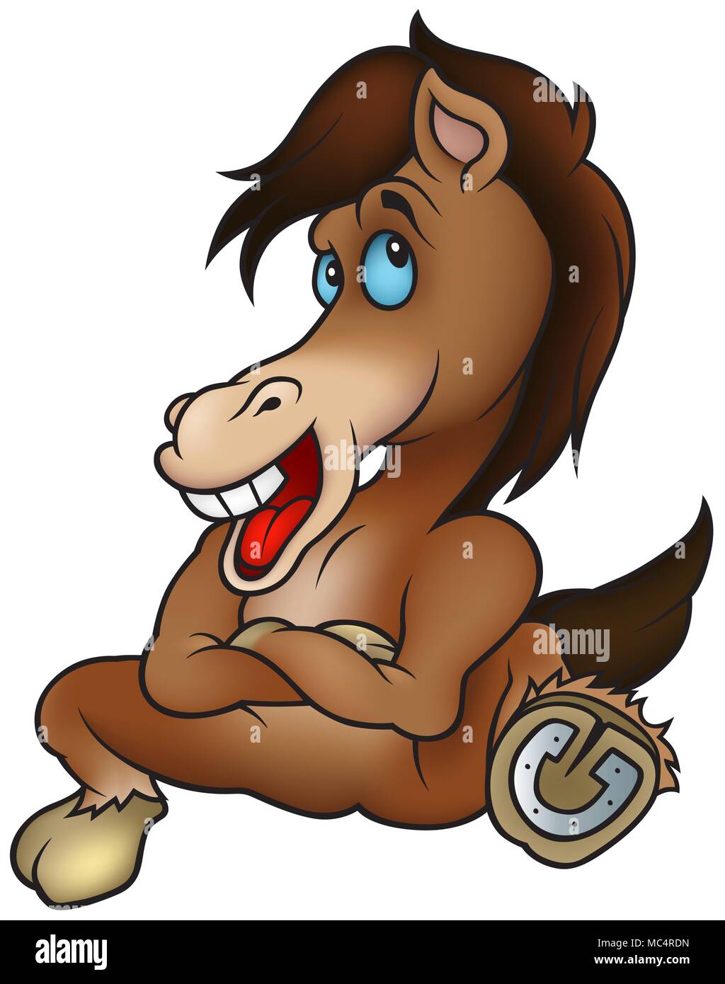 Cavallo che ride in cartone Immagini Vettoriali Stock - Alamy