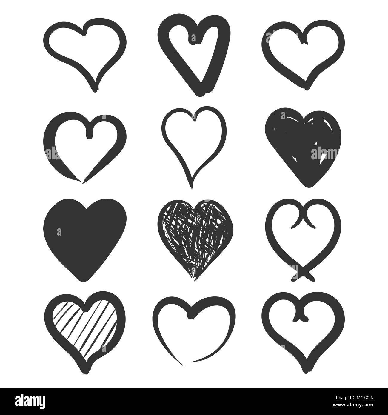 Cuore disegnato a mano immagini e fotografie stock ad alta risoluzione ...