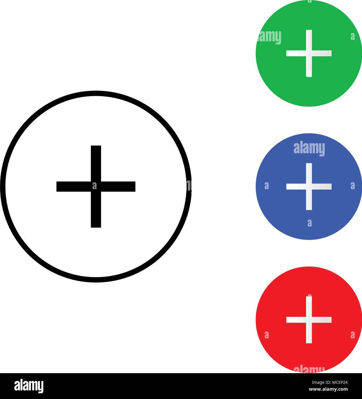 Segno più icona. Il simbolo positivo. Per eseguire lo zoom avanti ...