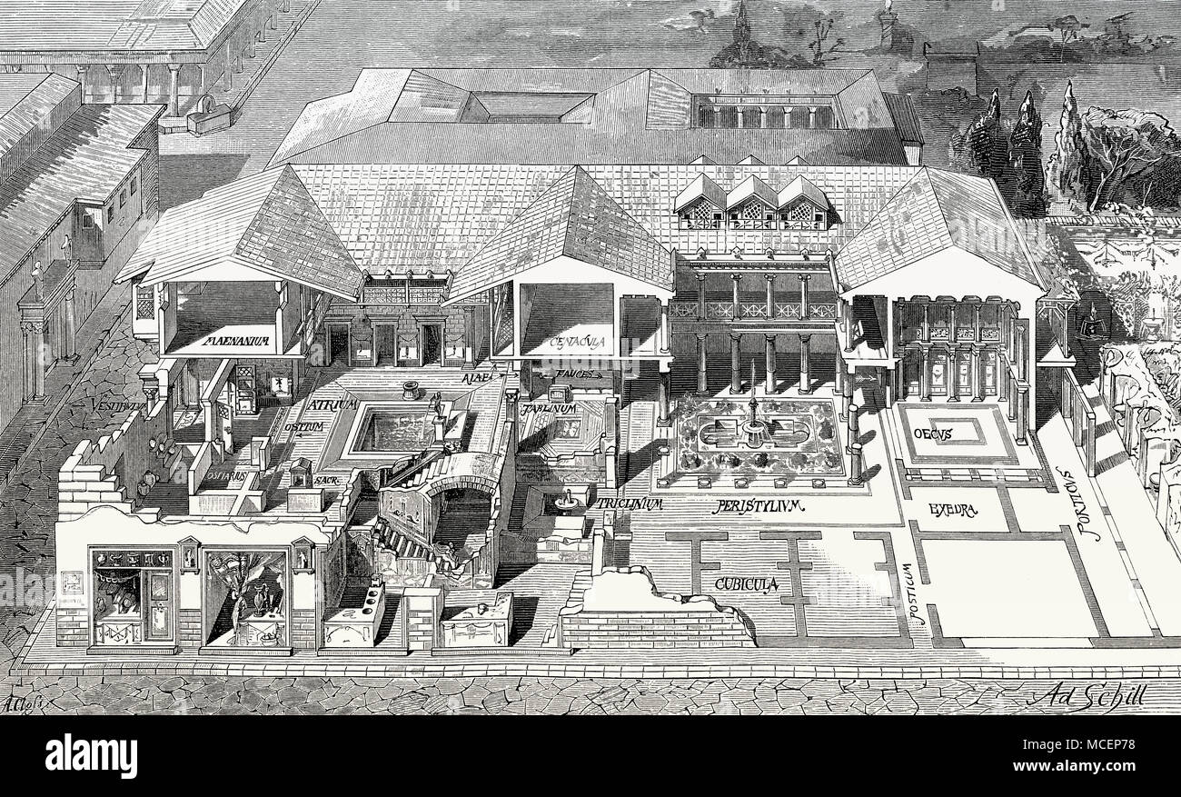 Antica casa romana planimetria immagini e fotografie stock ad alta ...