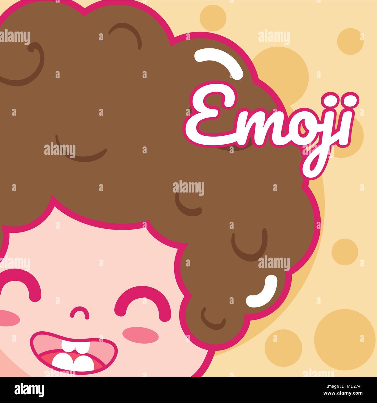 Smiling Cartoon Emoji Emoticon Smiley Immagini Vettoriali Stock - Alamy