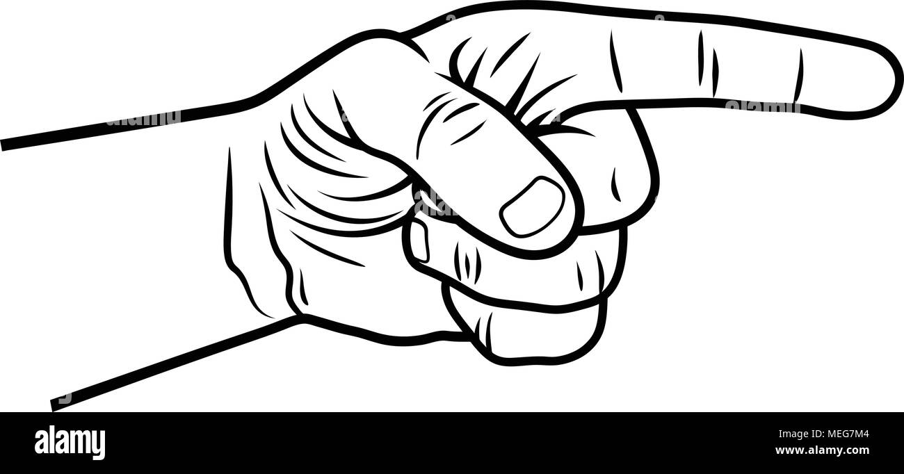 Dito puntato Immagini Vettoriali Stock - Alamy