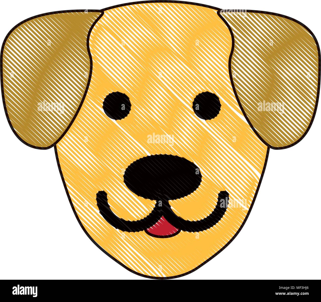 Cute cane icona di testa su sfondo bianco. design colorato ...