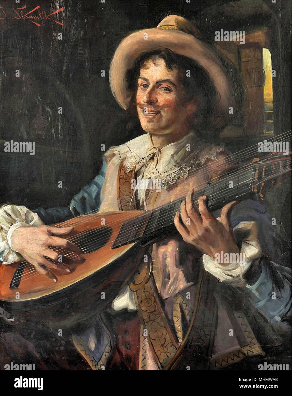Con un suonatore di liuto immagini e fotografie stock ad alta ...