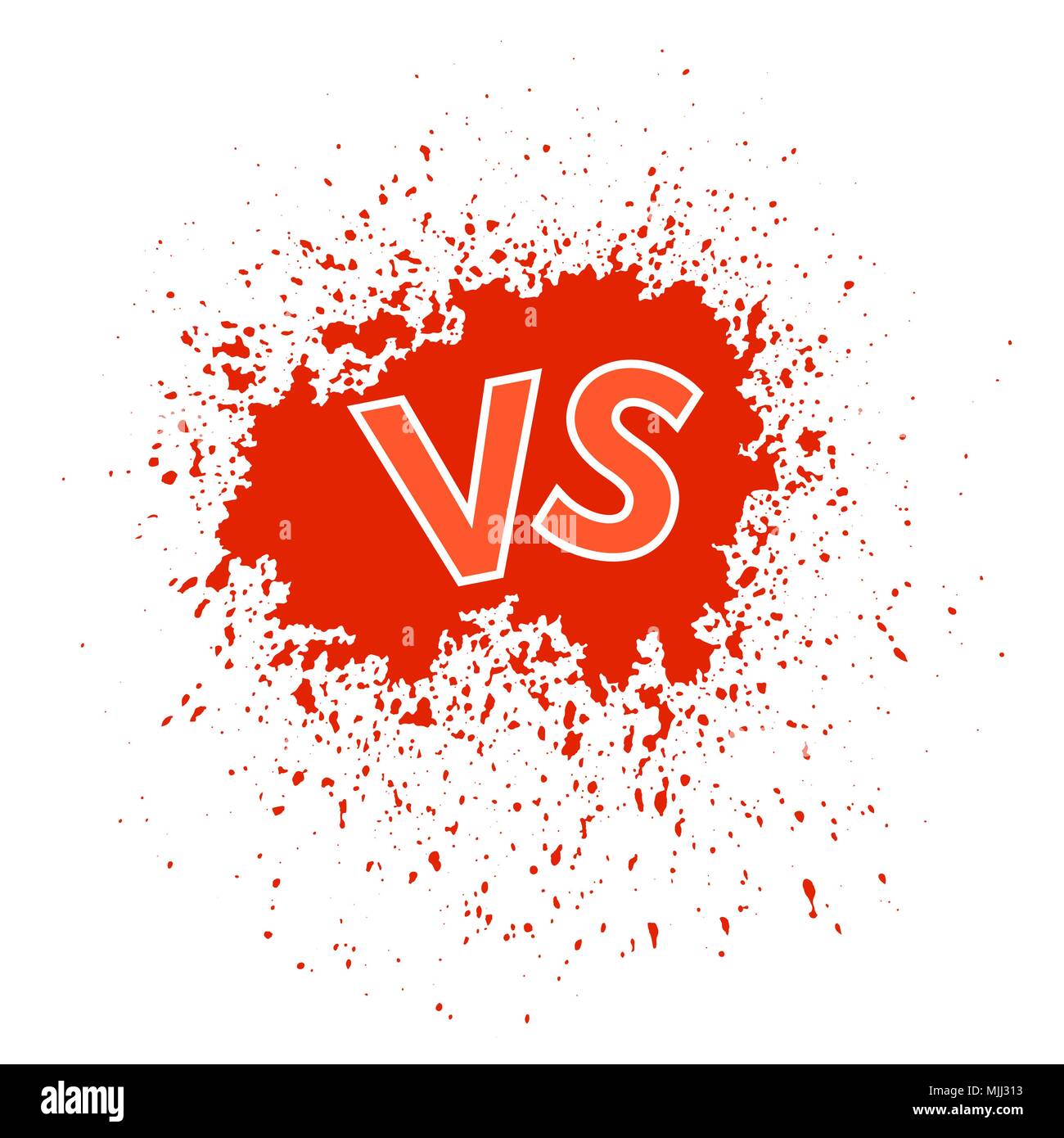 Blood splatter and cartoon Immagini Vettoriali Stock - Alamy