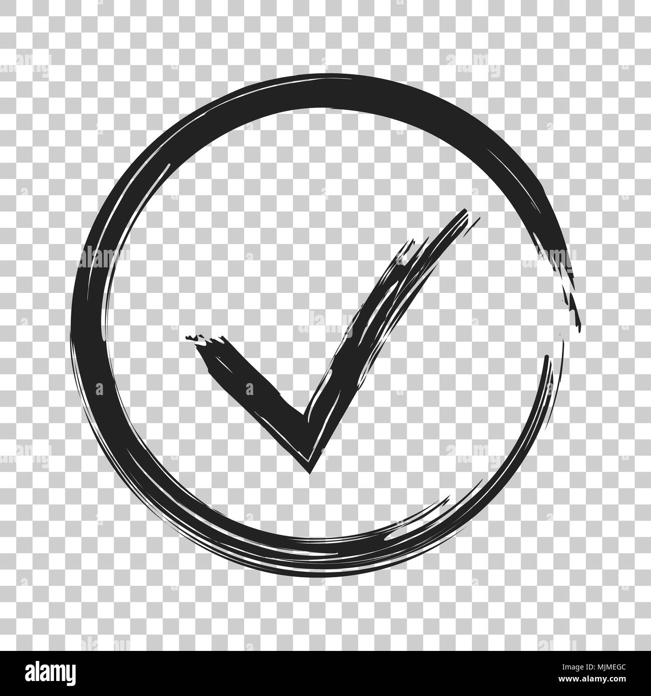 Transparent check mark Immagini Vettoriali Stock - Alamy