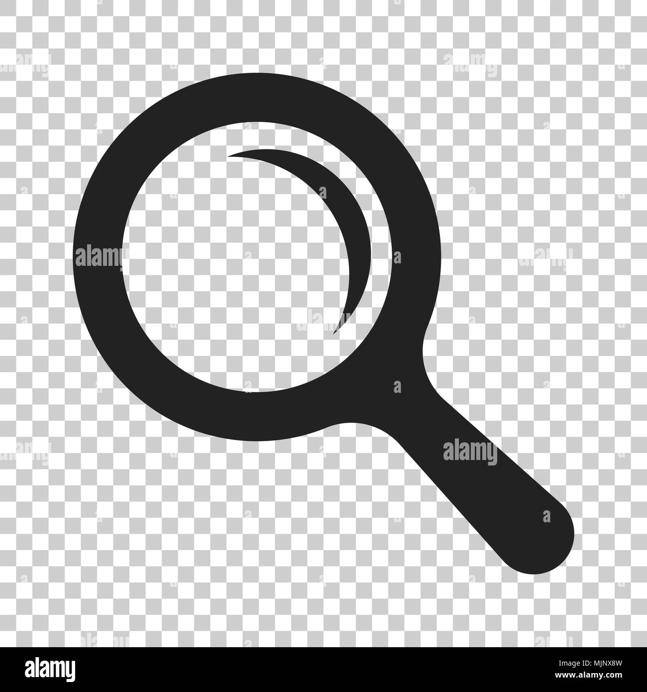 Lente di ingrandimento icona vettore in uno stile piatto. Lente di ...