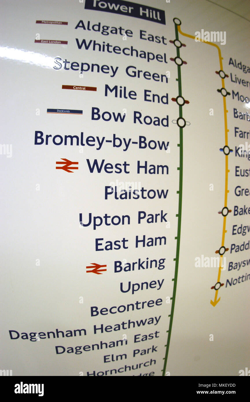 La metropolitana di londra itinerario grafico mappa con fermate Foto ...