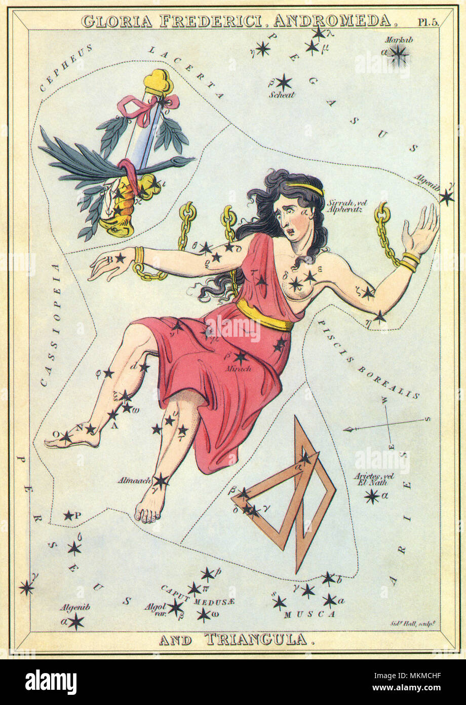 Mappa della costellazione di andromeda immagini e fotografie stock ad ...