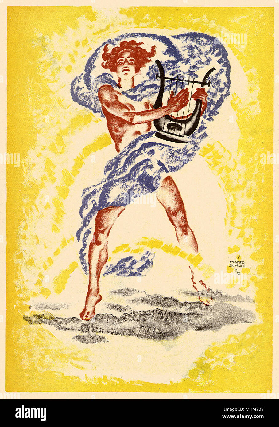 Apollo con lira Foto stock - Alamy