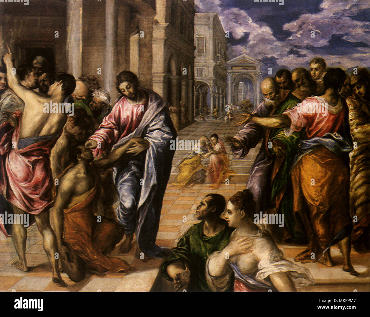 Il miracolo di cristo che guarisce il cieco immagini e fotografie stock ...
