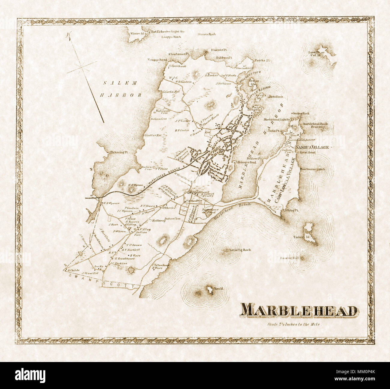 Mappa del massachusetts marblehead immagini e fotografie stock ad alta ...