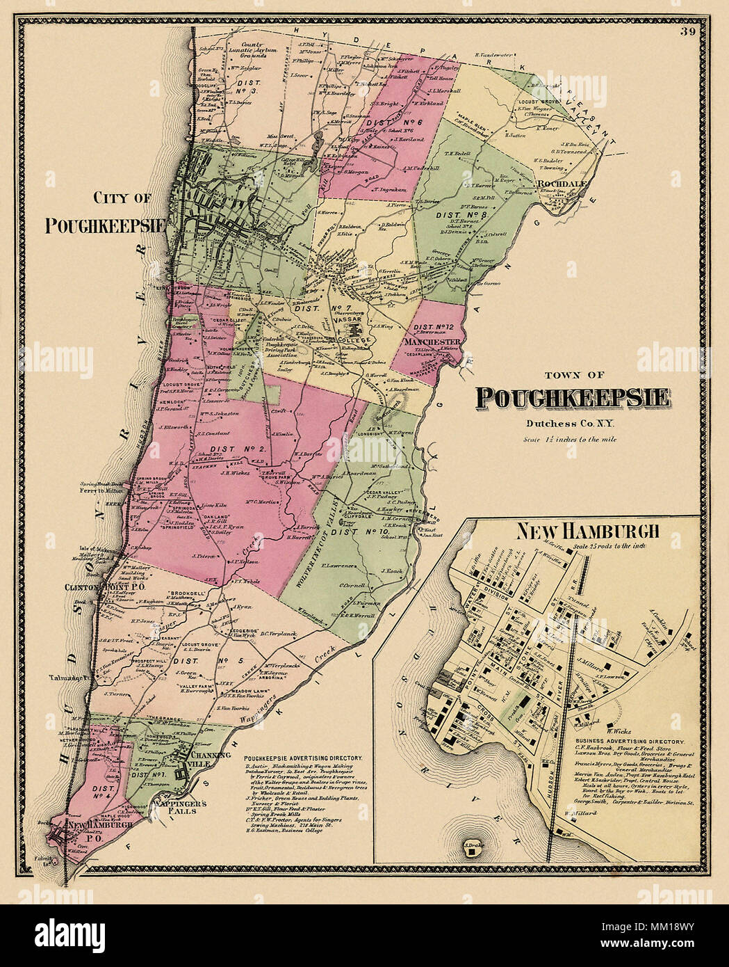 Mappa di poughkeepsie new york immagini e fotografie stock ad alta ...