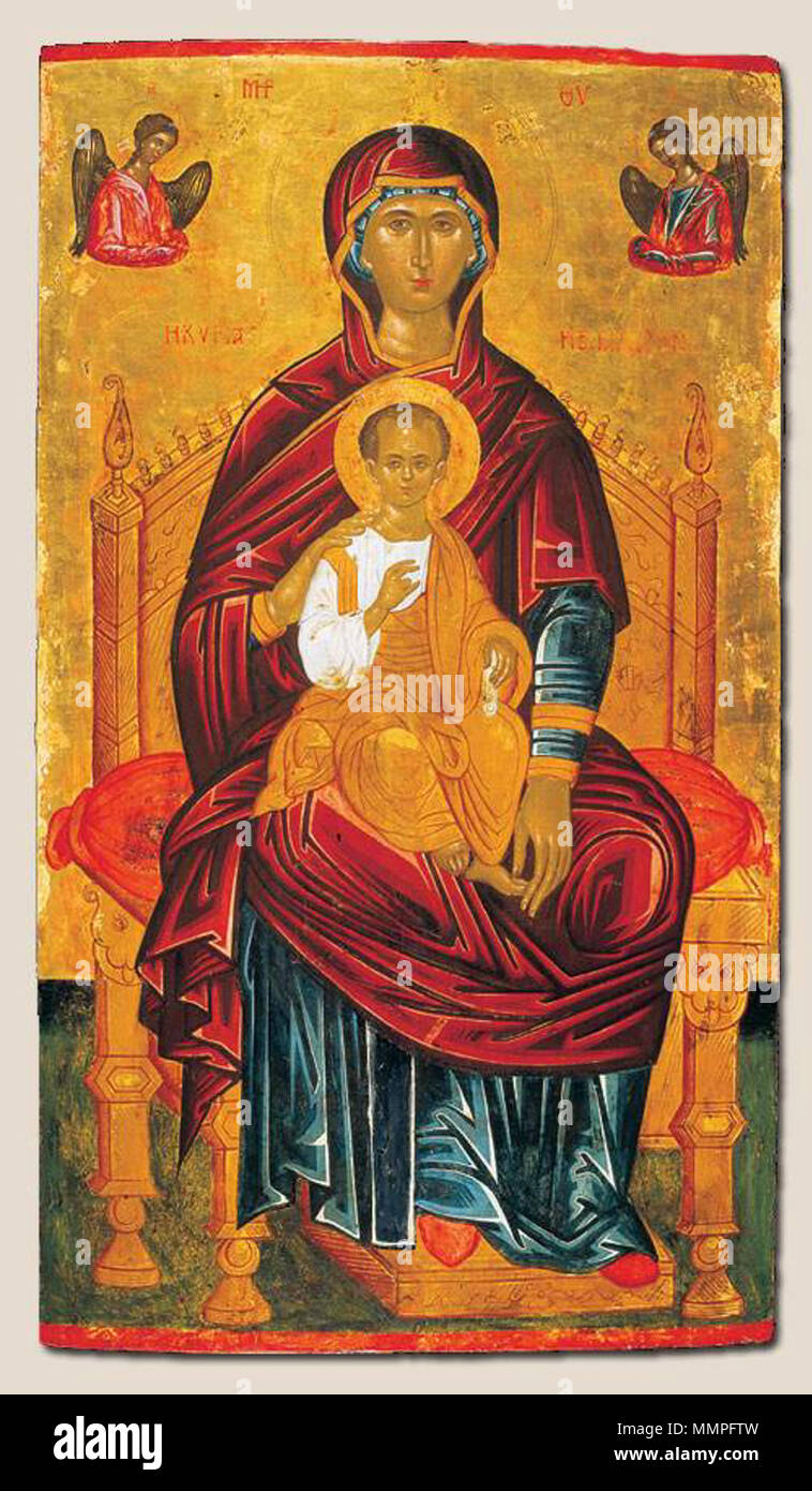 Madre di Dio in trono. Tra il 1480 e il 1490. Andreas Ritzos - Madre di ...
