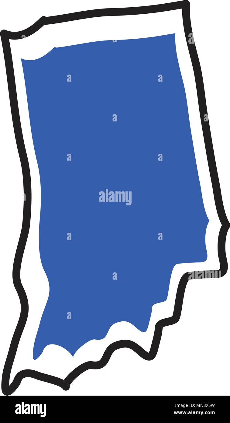 Political map of indiana immagini e fotografie stock ad alta ...