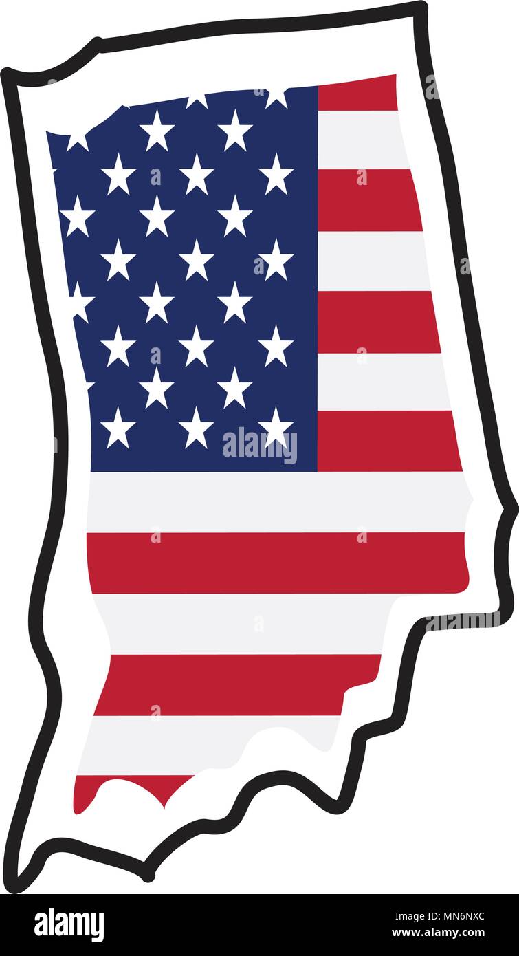 Political map of indiana immagini e fotografie stock ad alta ...