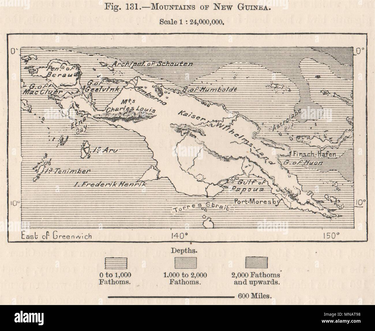 Le montagne della Nuova Guinea. Papua Nuova Guinea. Papuasia 1885 ...