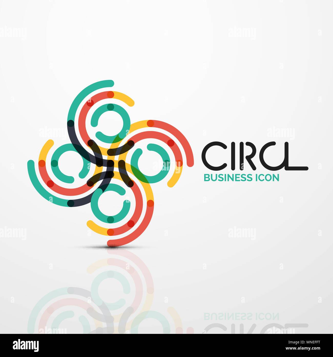 Abstract linee swirl simbolo, il logo del cerchio e la relativa icona ...
