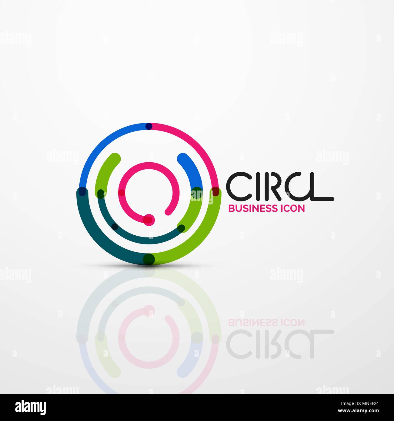 Abstract linee swirl simbolo, il logo del cerchio e la relativa icona ...