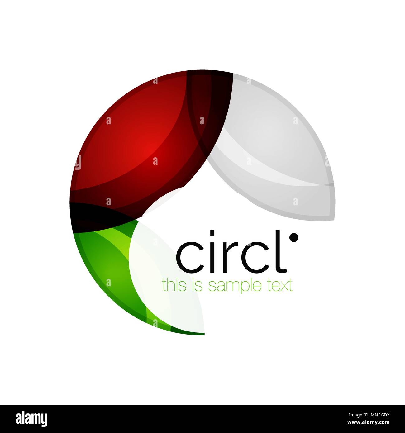 Pulito e professionale cerchio colorato icona azienda. Pulito e ...