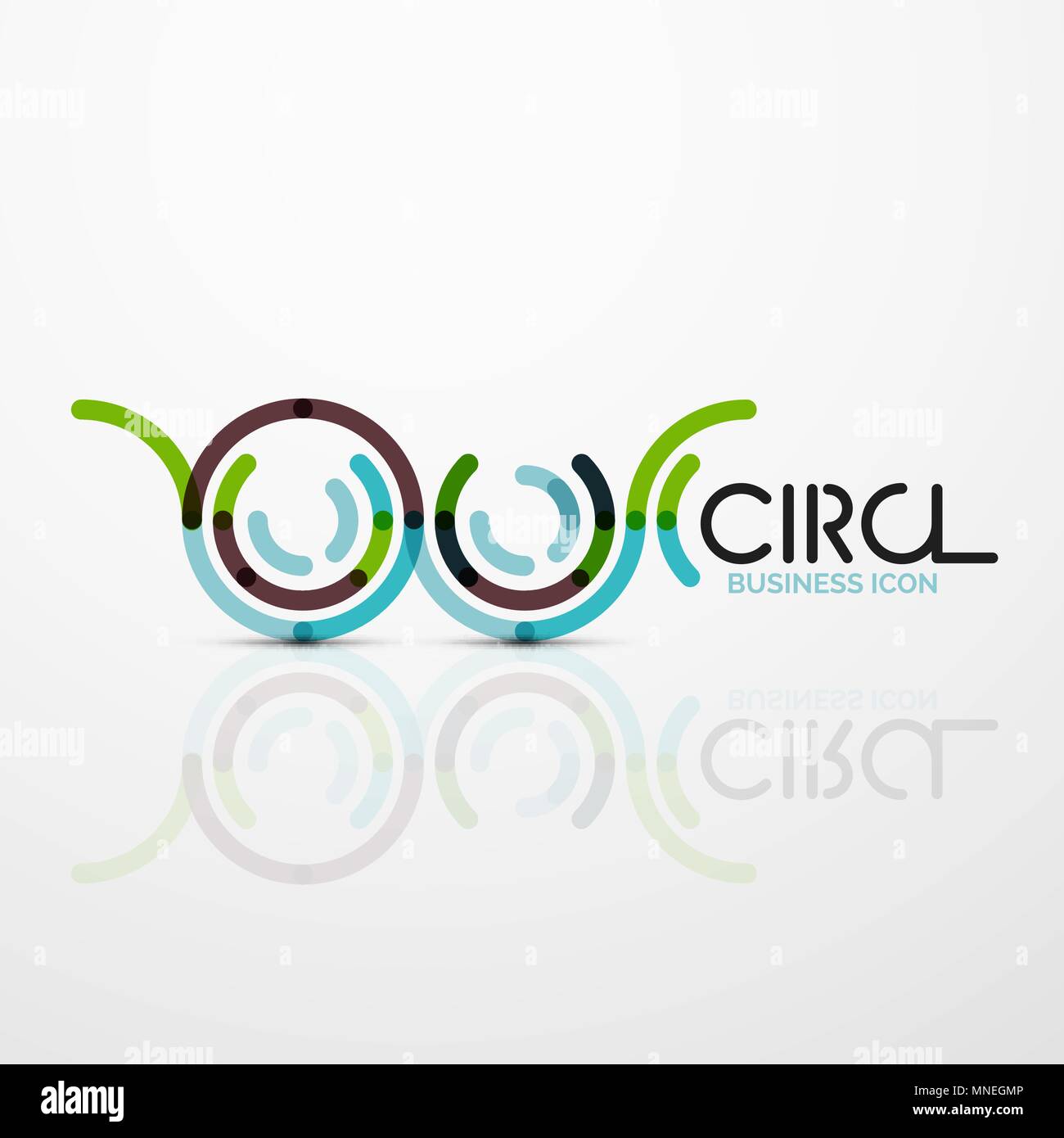 Abstract linee swirl simbolo, il logo del cerchio e la relativa icona ...
