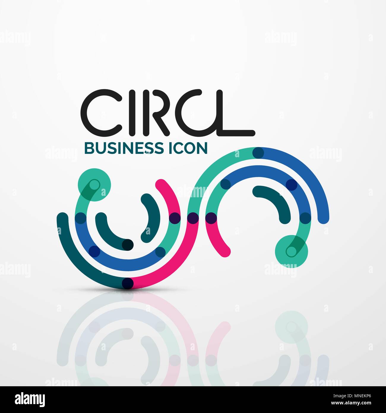 Abstract linee swirl simbolo, il logo del cerchio e la relativa icona ...