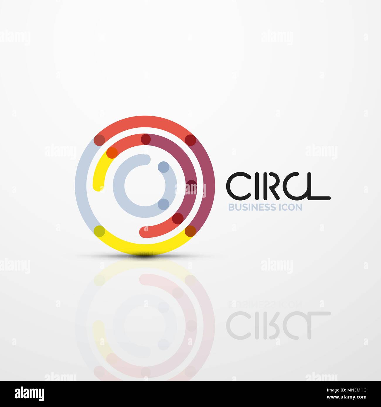 Abstract linee swirl simbolo, il logo del cerchio e la relativa icona ...