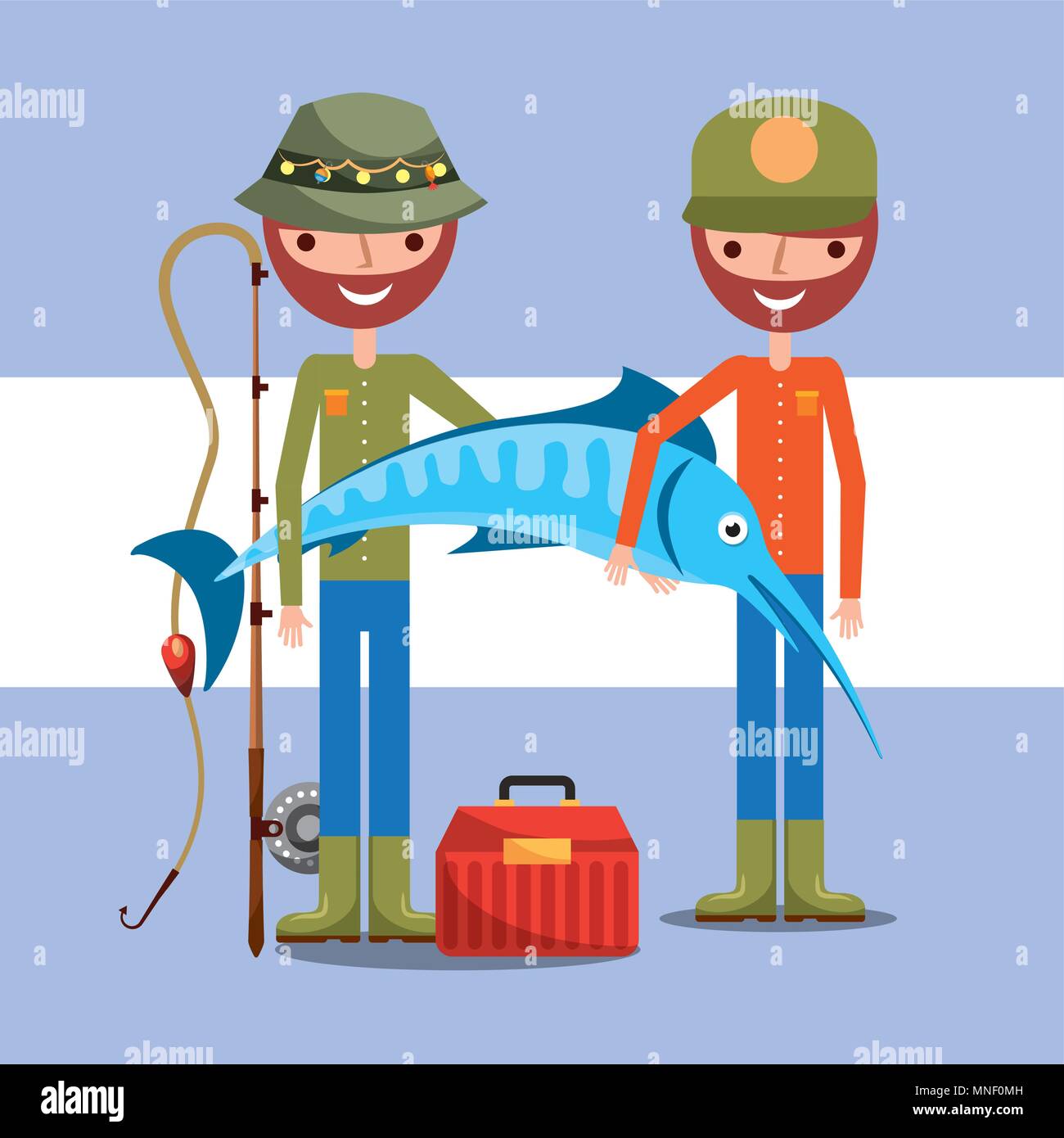 Rilascio di pesca Immagini Vettoriali Stock - Alamy