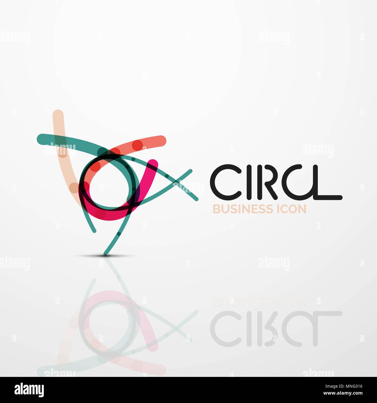 Abstract linee swirl simbolo, il logo del cerchio e la relativa icona ...