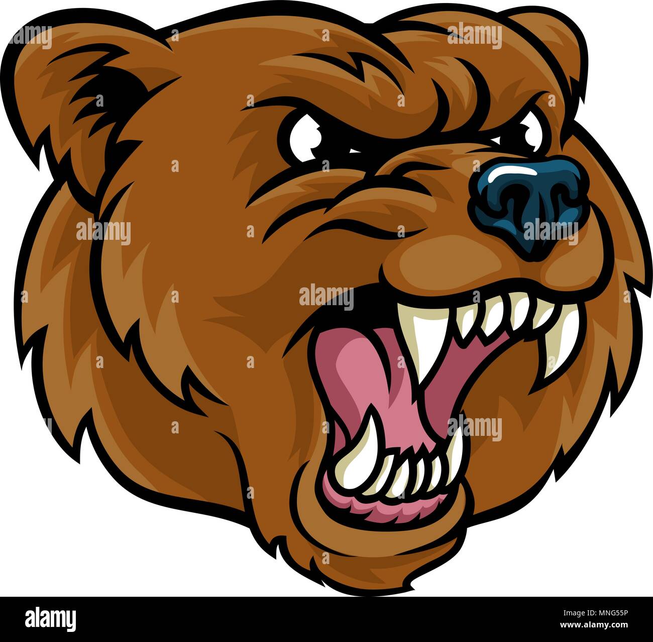 Cartoon illustration grizzly bear immagini e fotografie stock ad alta ...
