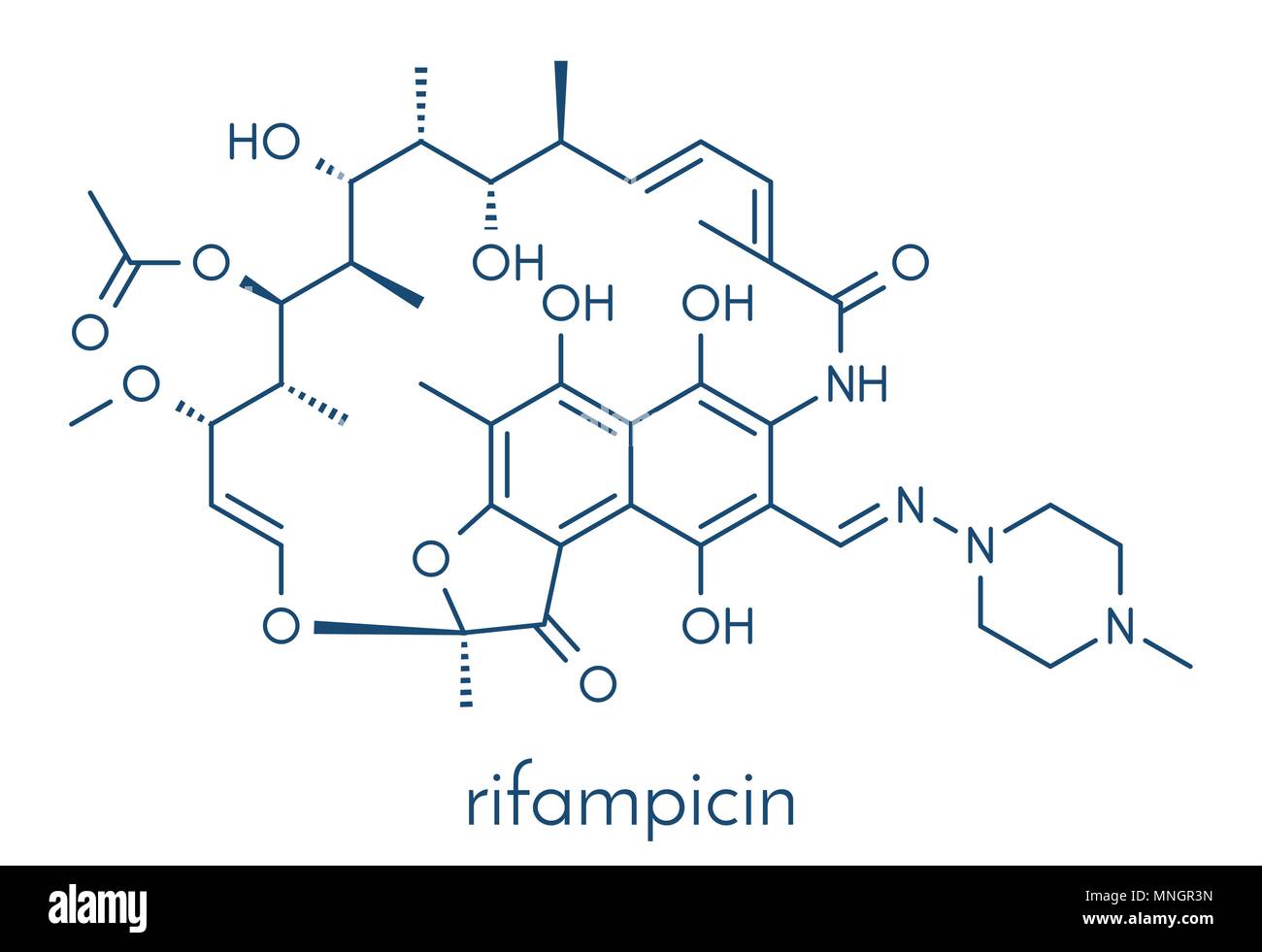 La rifampicina (rifampin, rifamicina classe) tubercolosi molecola ...