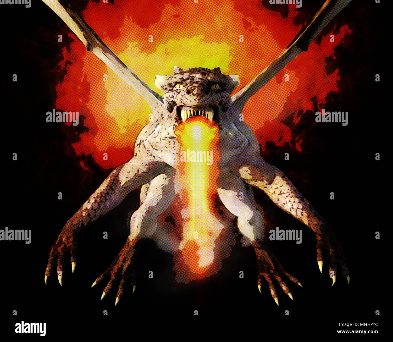 Drago che sputa fuoco immagini e fotografie stock ad alta risoluzione ...